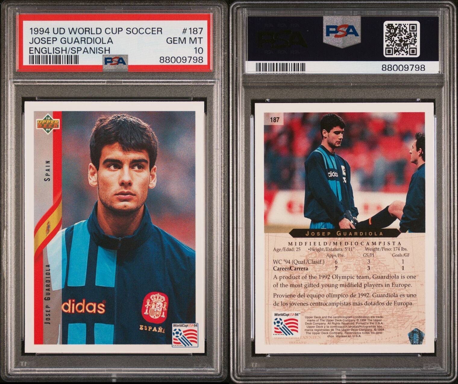 1994 Upper Deck World Cup English/Spanish - #187 Pep Guardiola (RC) for ...