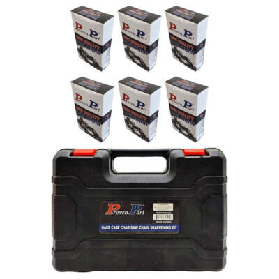 Proven Part (6) 3/8".050-116DL For Echo CS-8000 72LGX116 (1) Hardbox ...