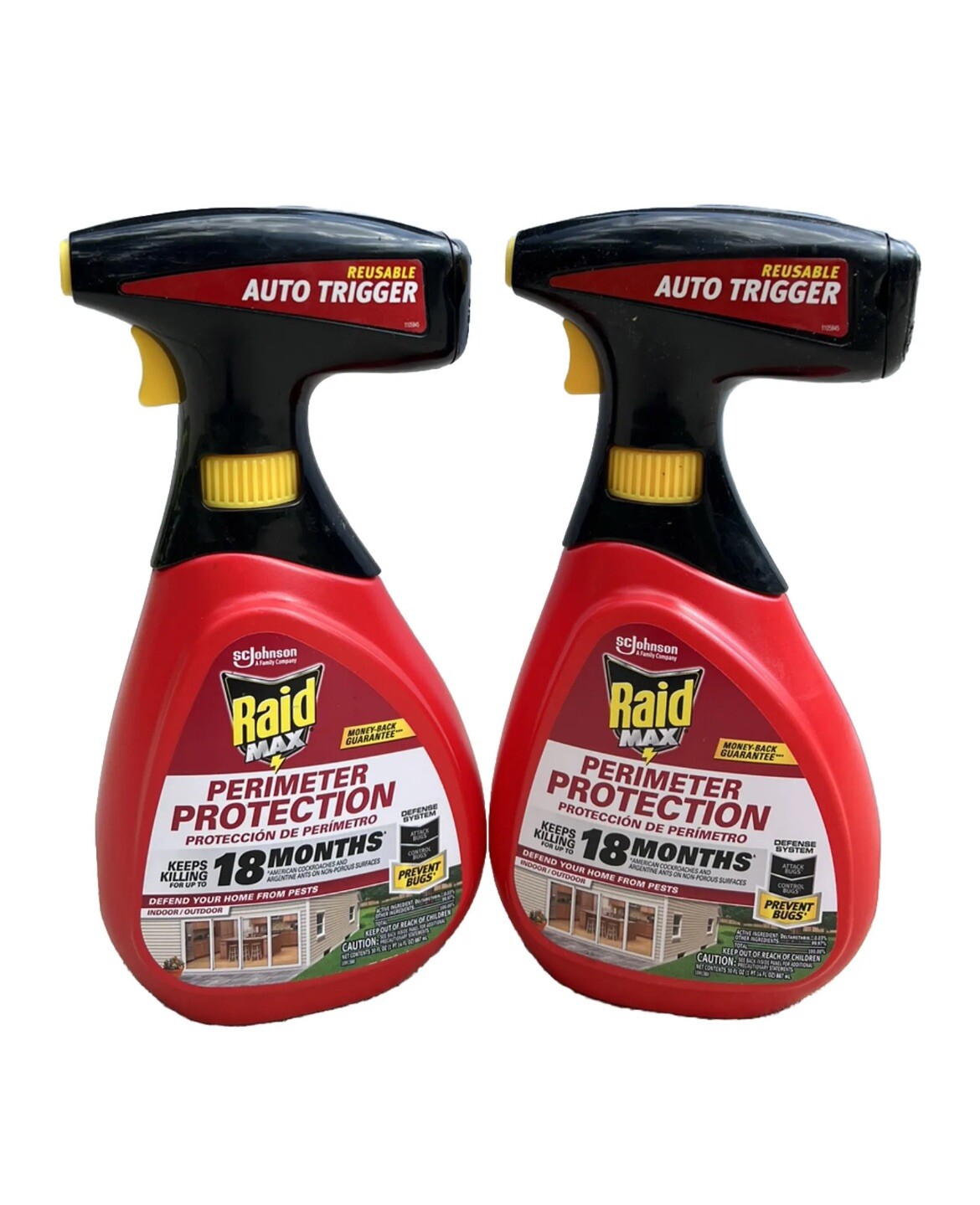 Raid Max Perimeter Protection Bug Killer Spray pests 30 Oz Lot Of 2 ...