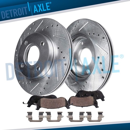 256mm Front Drilled Disc Brake Rotors Brake Pads for 2016-2021 ...