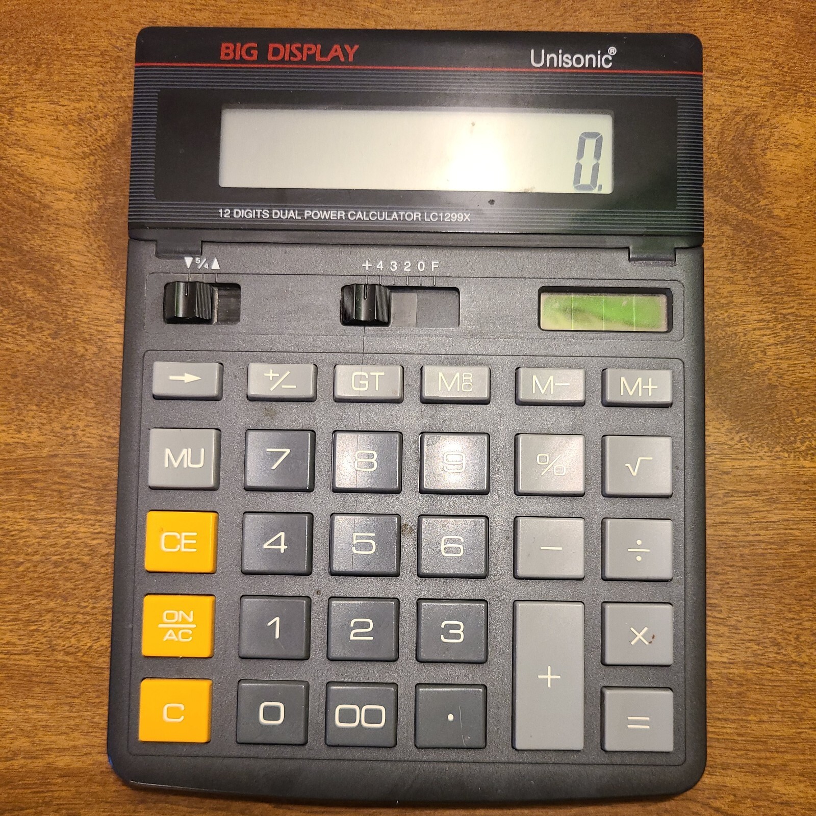 unisonic calculator 12 Digits Dual Power Lc1299x rare vintage big ...