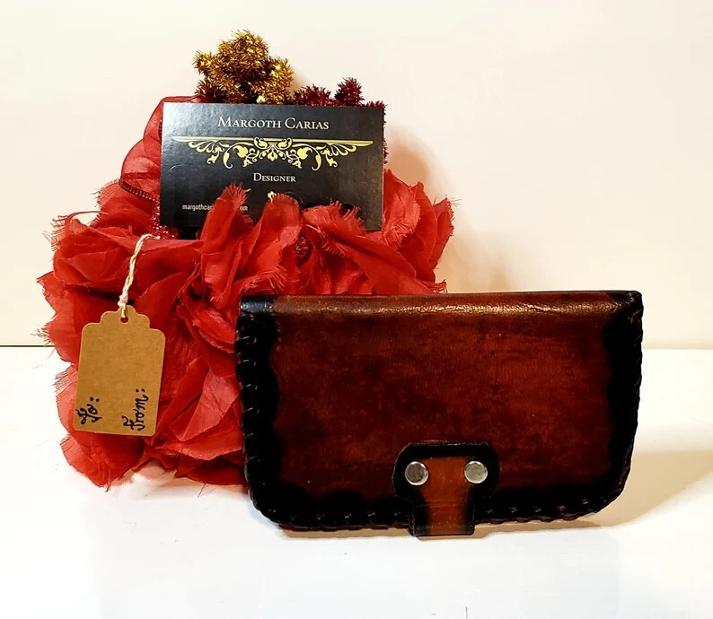 Wallet.Women.Handmade.Leather.Retro.Vintage Style.Trending. | eBay