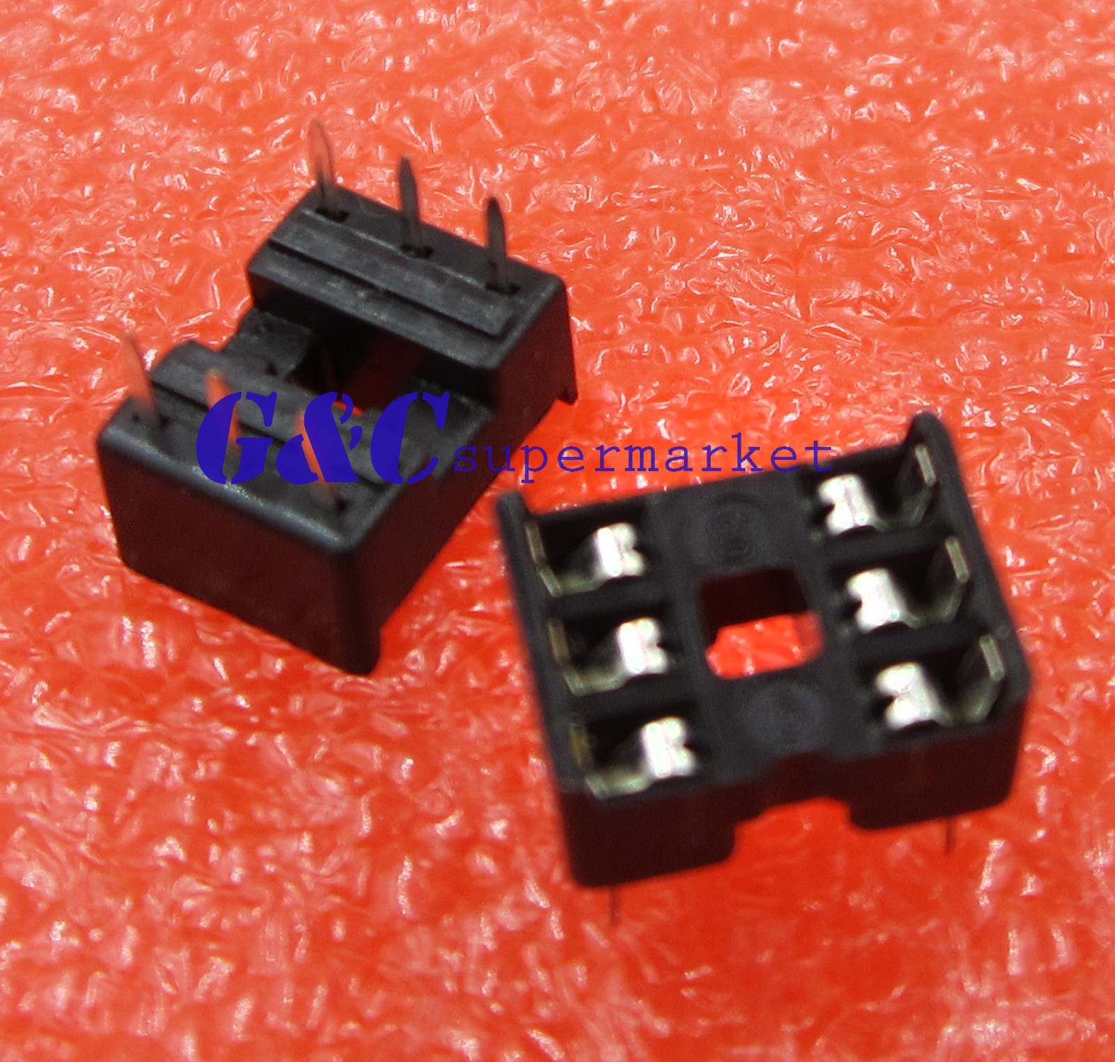 100PCS 6-Pin 6pins DIL DIP IC Socket PCB Mount Connector | eBay