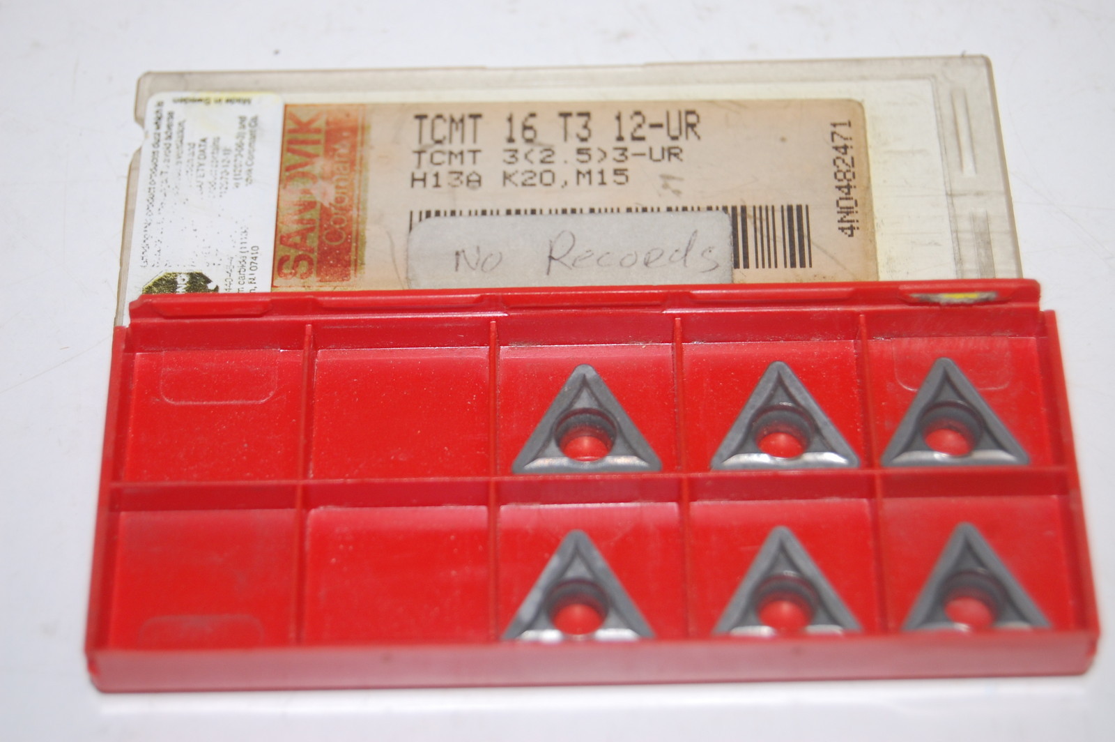 (6) NIB Sandvik Coromant TCMT 3(2.5)3-UR Carbide Inserts TCMT 16 T3 12 ...