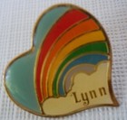 Vintage Rainbow Heart Personalized Pin Many Names to Choose From | eBay