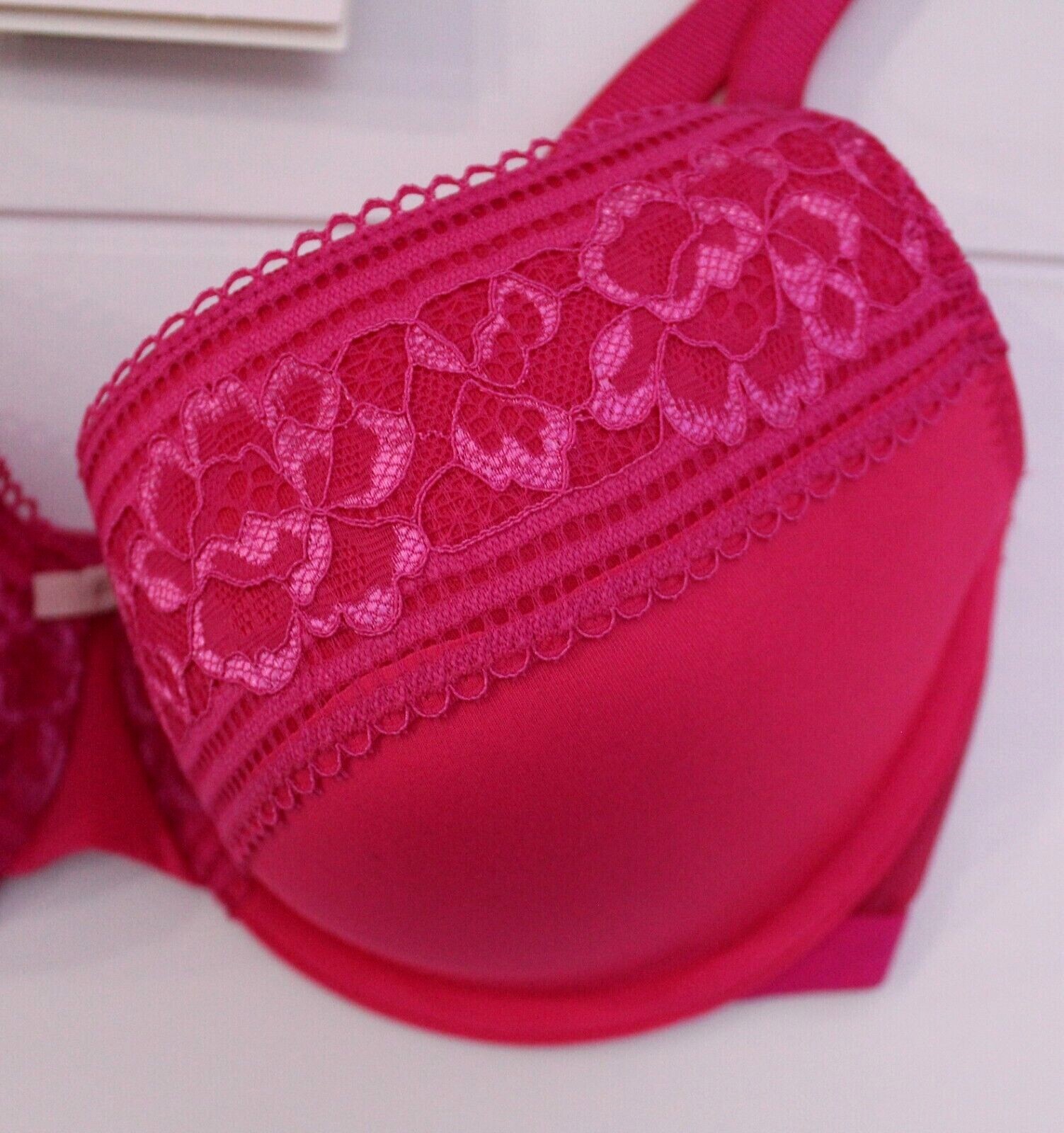 M & S Louisa Lace Collection Full Cup Bra Padded Underwired ~ Sizes 32C ...
