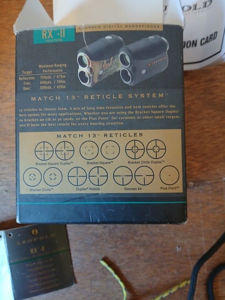 Leupold RX-II range finder, case. Great condition! Match 13 reticle ...