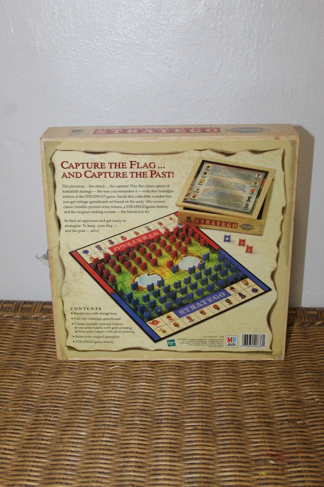 Milton Bradley Stratego Nostalgia Games Series board game in a wooden ...
