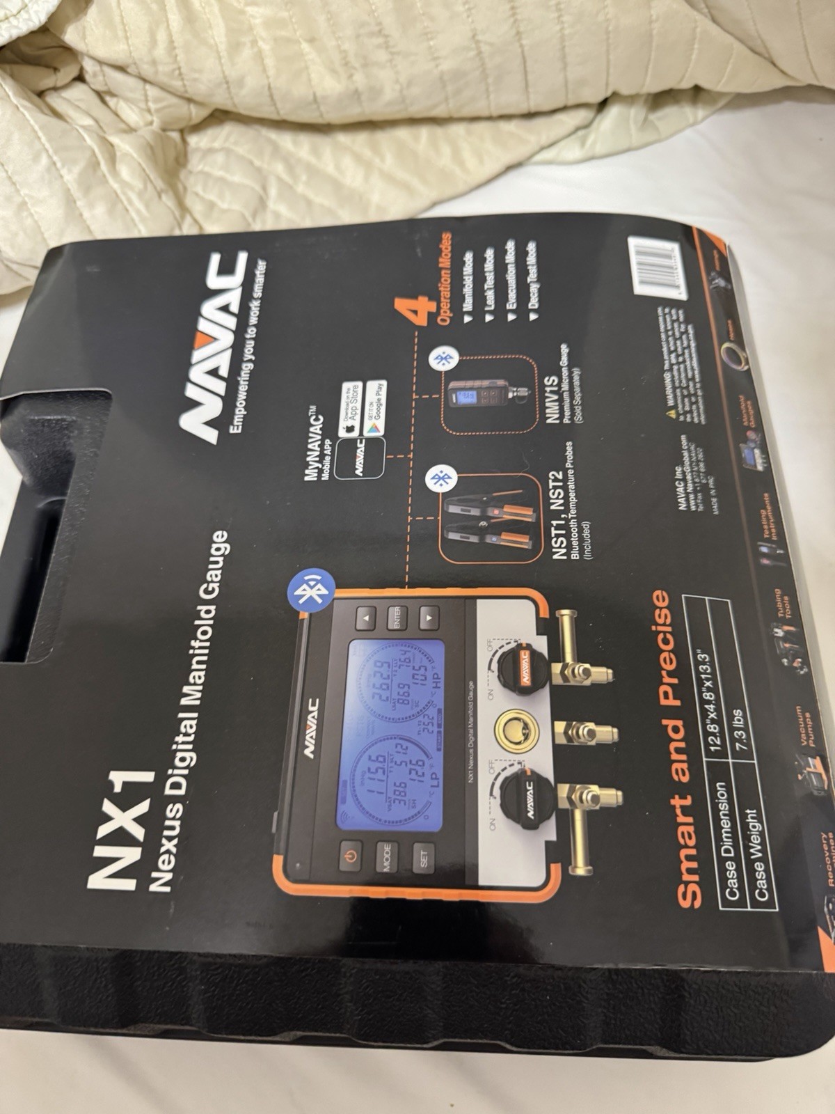 NAVAC NX1 Nexus Digital Manifold Gauge Bluetooth Manifold Leak Test ...