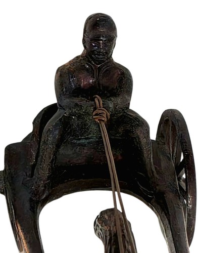 VTG Harness Racing Horse Jockey Sulky Cart Driver Copper Chariot Race ...