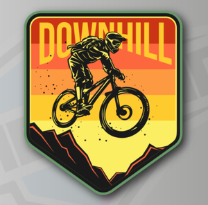 MTB Mountain Biking Bike Cycling Downhill Van Car Window Bumper Sticker ...