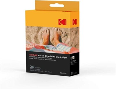KODAK All-in-One Mini Cartridge 20 Sheets Mini 2 Photo Printer Paper ...