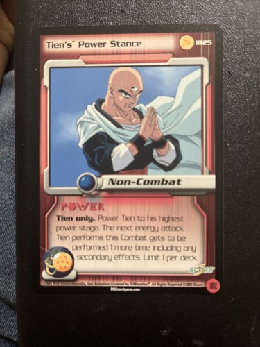 DBZ Dragon Ball Z Tien's Power Stance IR25 CCG Limited Irwin Toy Promo ...