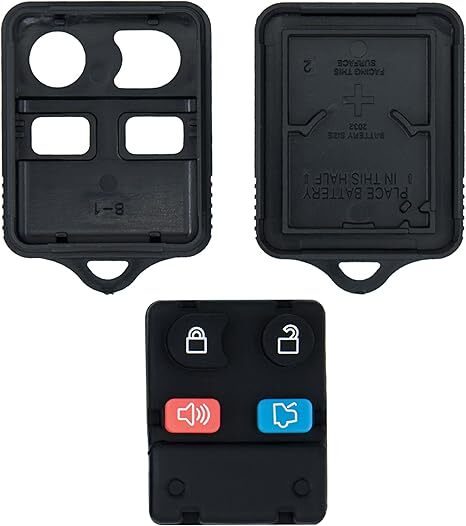 For Ford 2pcs Replacement Keyless Remote Shell Pad Button Key Fob ...