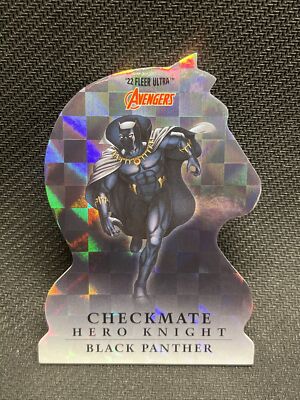 2022 FLEER ULTRA AVENGERS CHECKMATE HERO KNIGHT BLACK PANTHER DIECUT ...