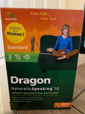Nuance Dragon Naturally Speaking Standard Edition 10 Speech Recognition ...