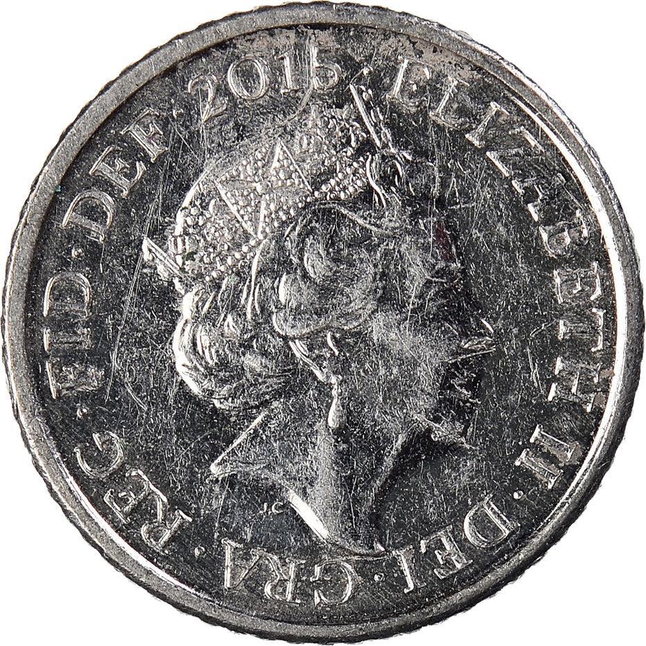 British UK Coin 5 Pence | Elizabeth II 5th portrait | Royal Shield ...