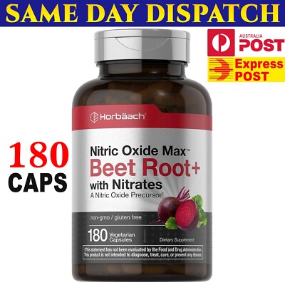 Nitric Oxide NO2 Boost 3000mg With Beet Root 180 Capsules By Horbaach ...