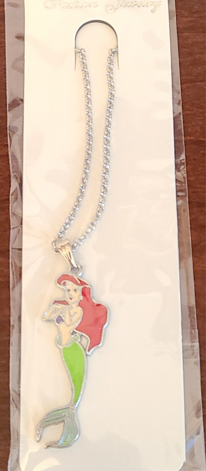 Disney Princess Ariel Charm Pendant on Silver Colored Chain -Ariel as a ...