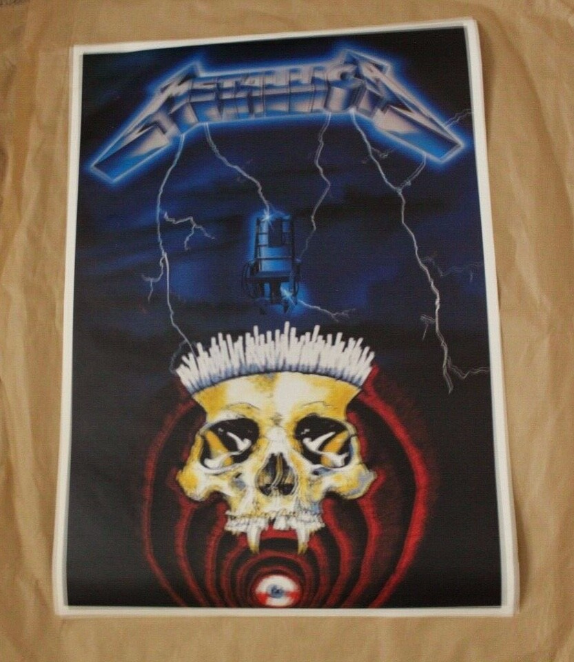 metallica DAMAGE JUSTICE TOUR PUSHEAD poster RARE 80'S VINTAGE | eBay