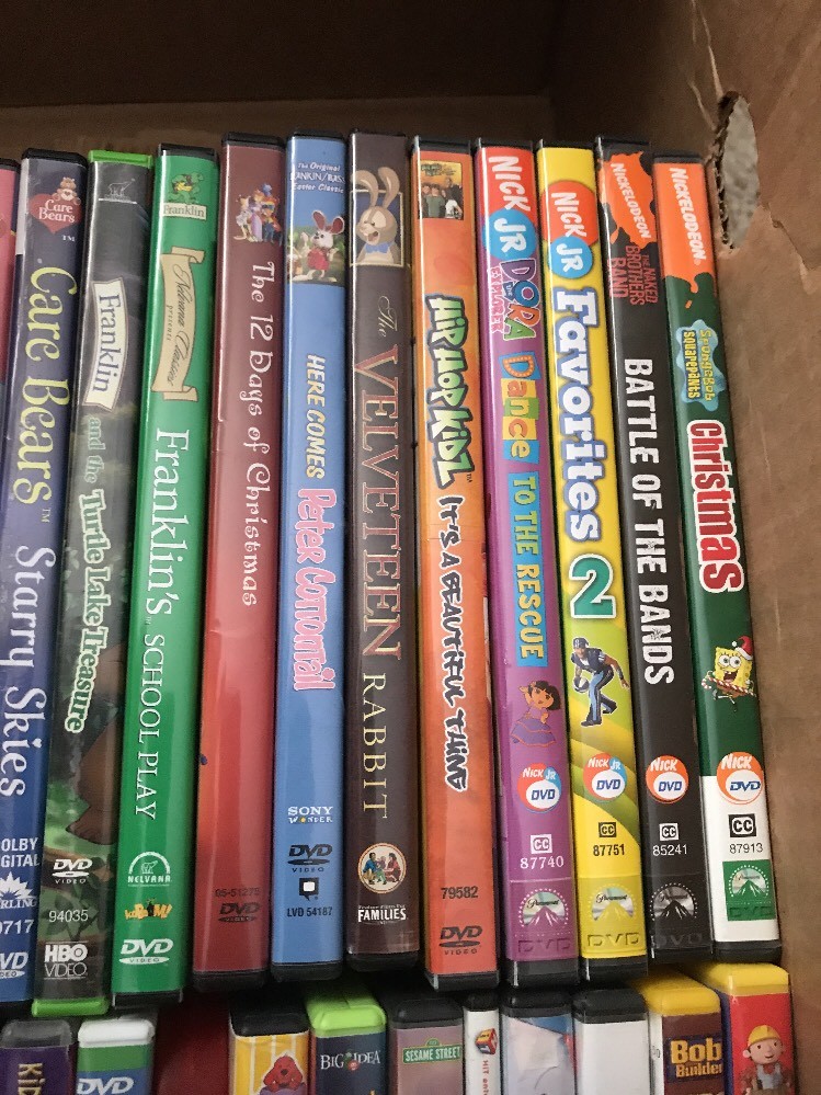 Lot Of 46 Kids DVD Barney Thomas Bob Builder Care Bears Etc Wholesale ...