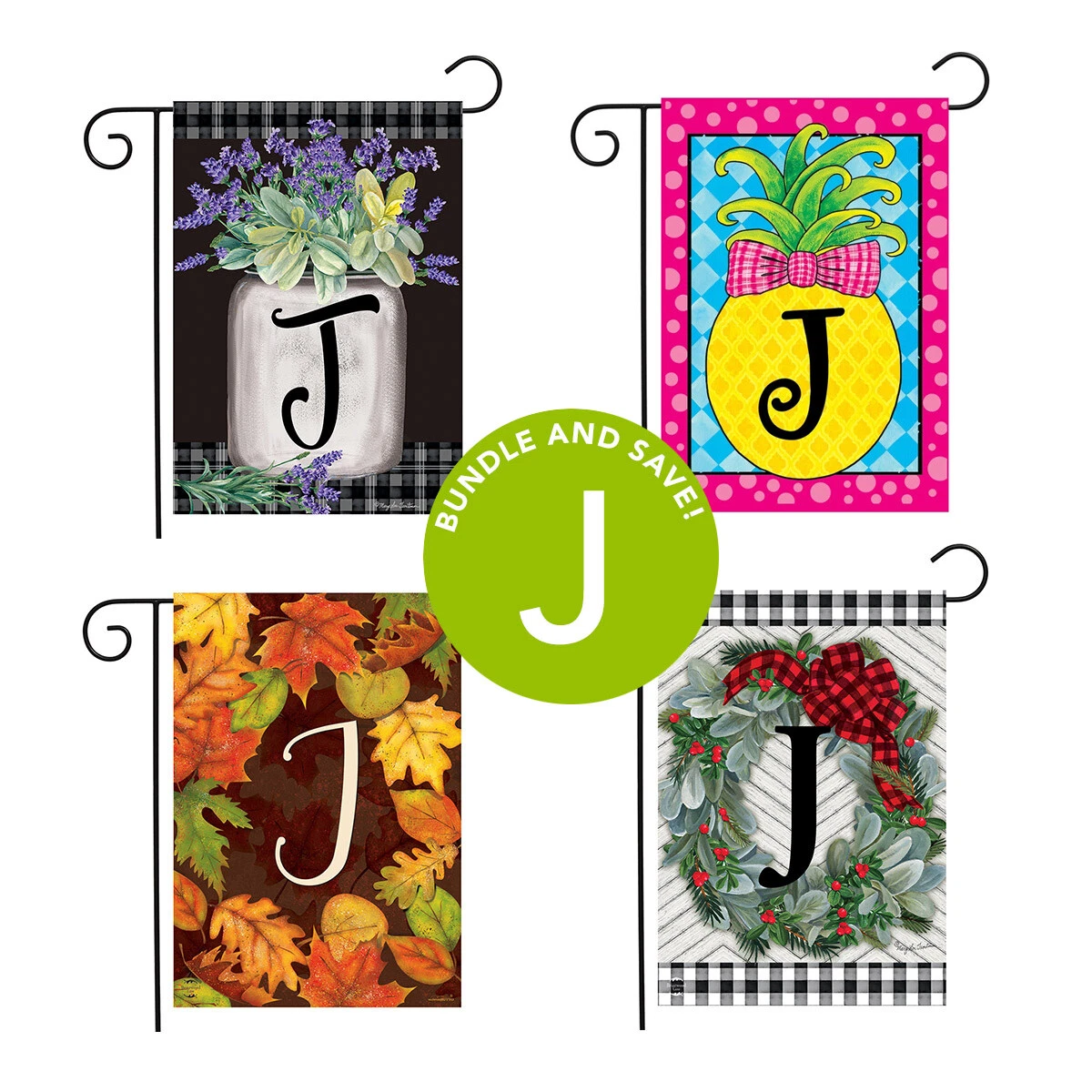 Monogrammed Garden Flags | Fasci Garden