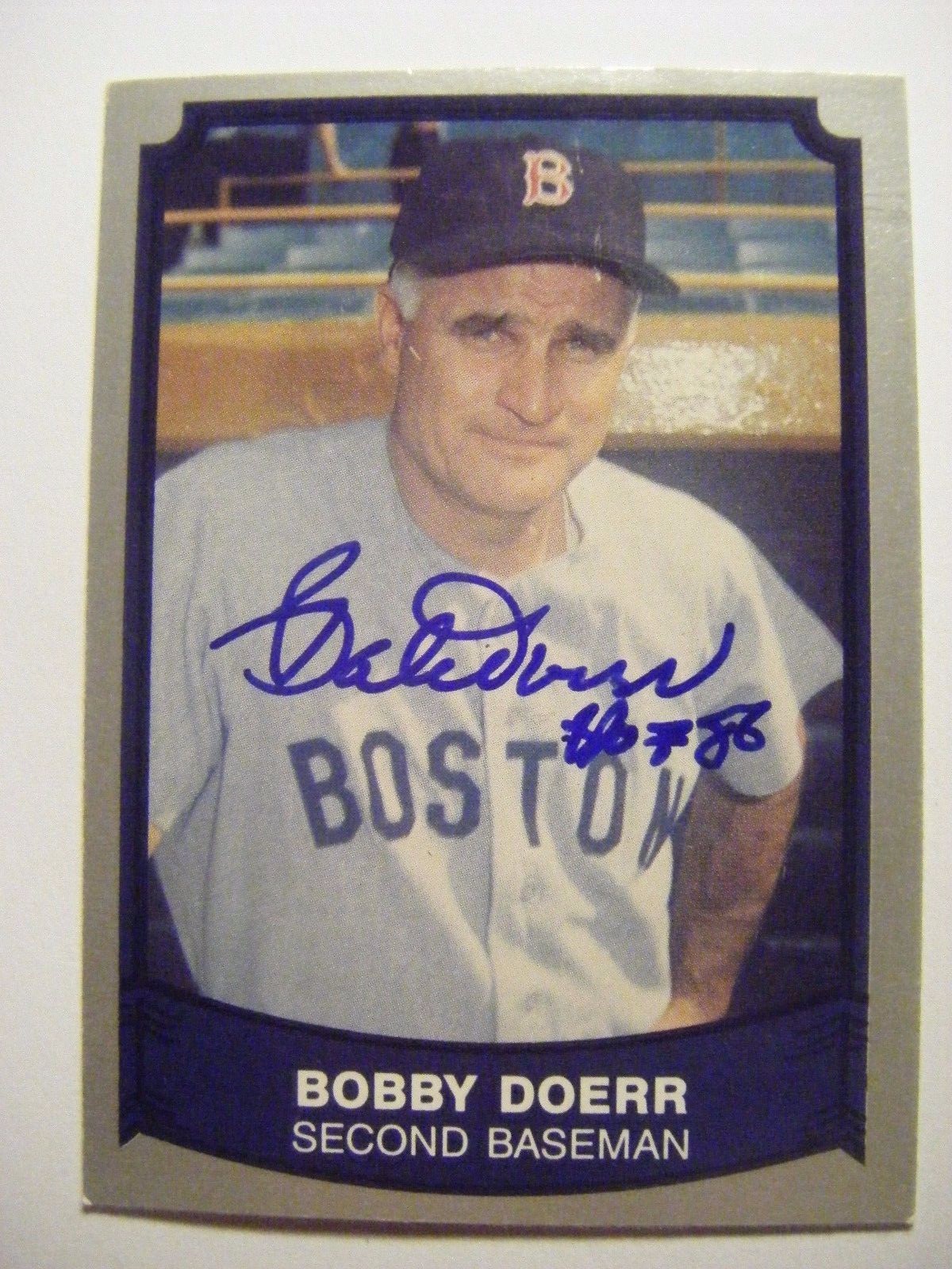 BOBBY DOERR signed HOF 1986 RED SOX 1989 Pacific baseball card AUTO ...