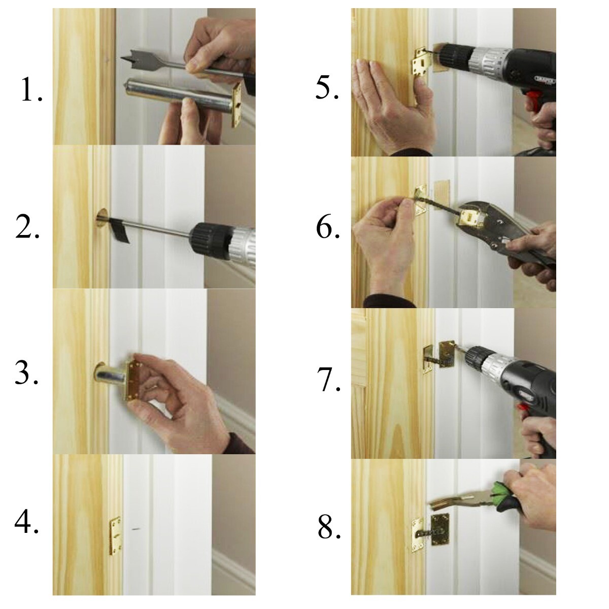 BRASS CONCEALED DOOR CLOSER Chain Spring FIRE RATED Tubular Auto Self ...