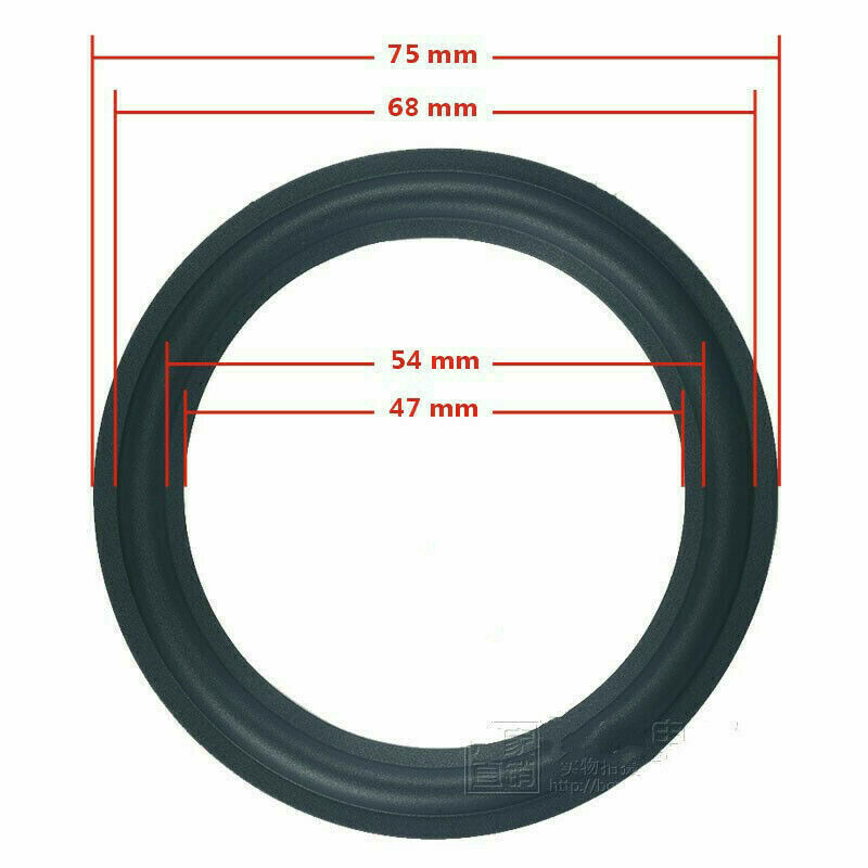 2X Speaker Rubber Edge Replacement Surround Ring Circle Repair 6 Size ...