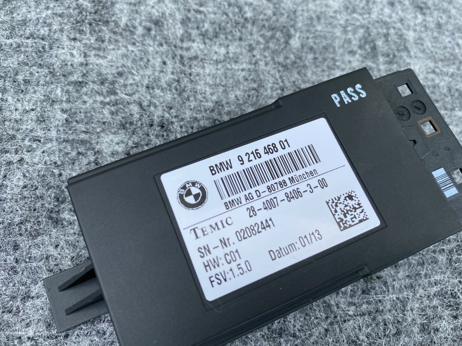 BMW 650I 640I 550I 535I REAR HEATED SEAT MODULE 9216468 OEM (11-16) F10 ...