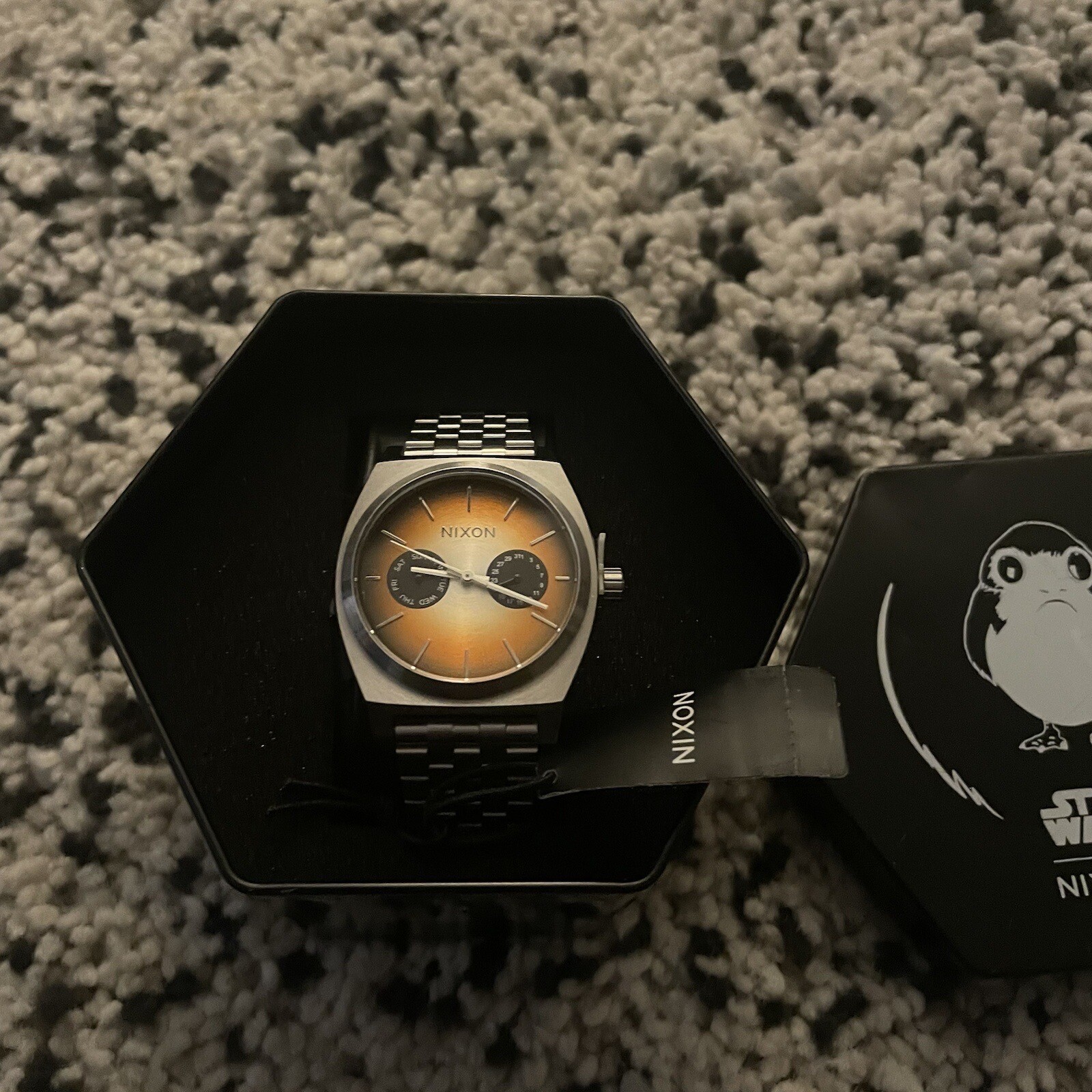 Rare Nixon Time Teller Deluxe SW Silver/Porg. New with tags and never ...