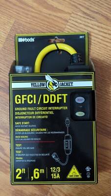 Woods 2ft GFCI/DDFT Ground Fault Circuit Interrupter - 2817 NEW | eBay