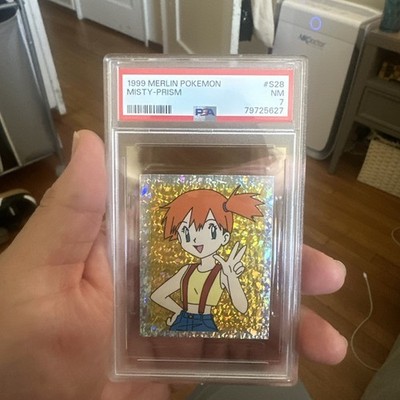 Misty Prism Holo PSA 7 NM 1999 Merlin Sticker #S28 Pokemon | eBay