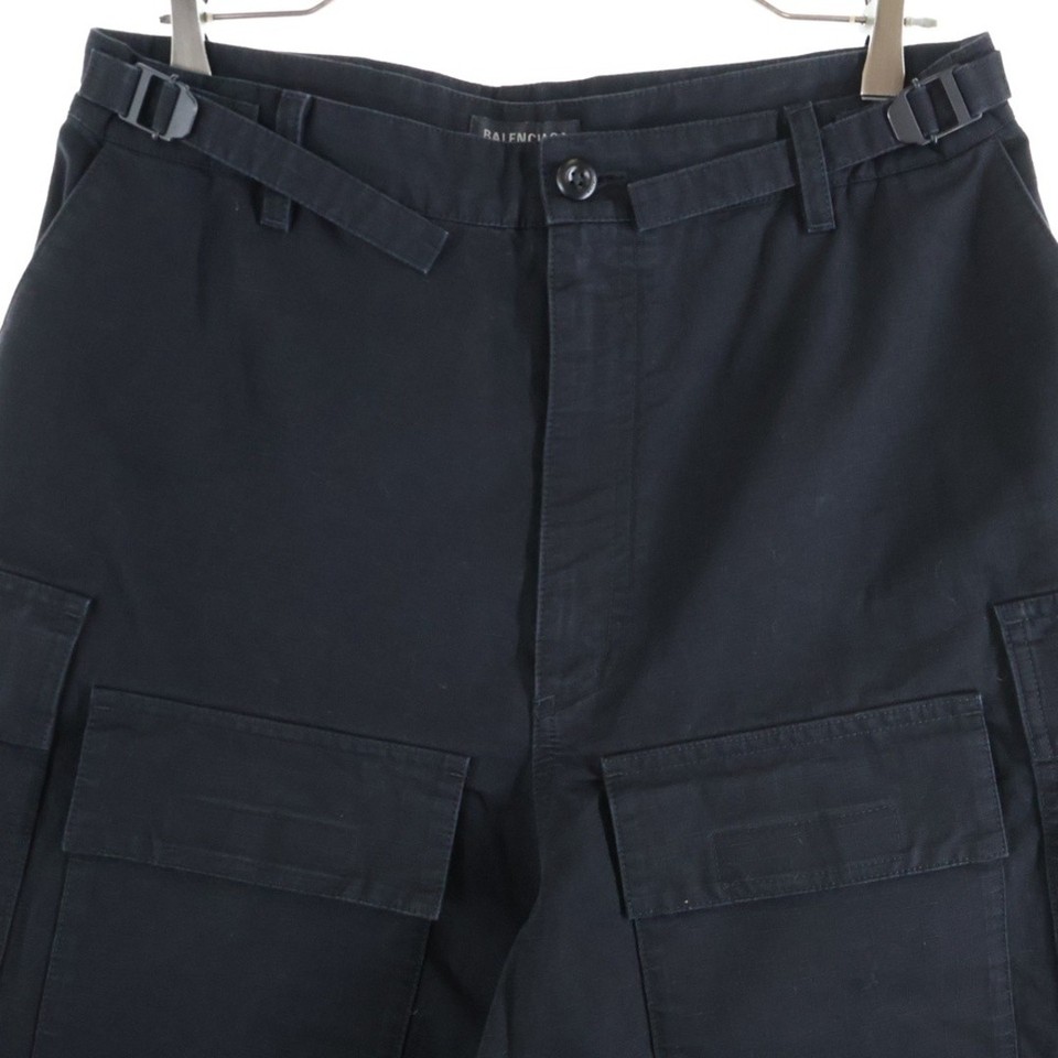 BALENCIAGA TKP27 Apron Cargo Pants Skirt Black 748599 Used ...