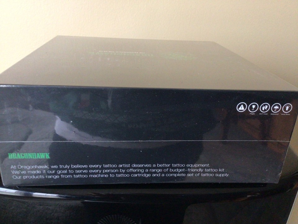 Dragonhawk Wireless Compact Rotary Pen Machine Gun Tattoo Complete Kit ...