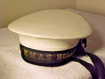ORIGINAL WW2 AUSTRAILIAN HMAS HOBART Sailors Cap Hat 6 7/8 | eBay