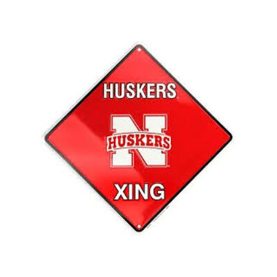 NCAA NEBRASKA CORNHUSKERS METAL XING CROSSING SIGN 12"x12" | eBay
