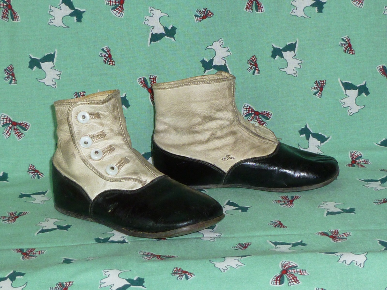 Antique Victorian Baby Childrens Button Shoes-c1800s-… - Gem