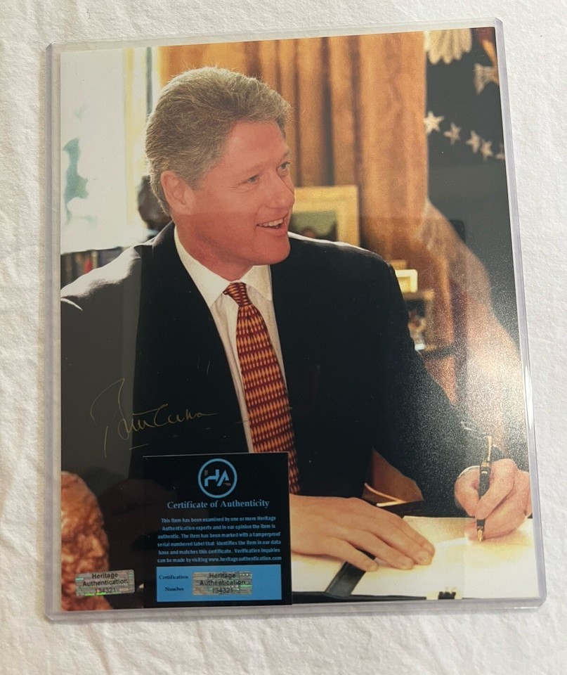 Bill Clinton President Rare Hand Signed Autographed 10x8 Photo With COA ...