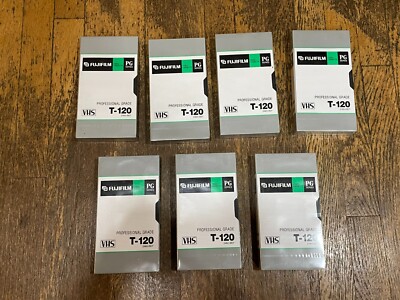 7 SEALED Fujifilm PG Series Professional Grade T120 Blank VHS VCR Tapes ...