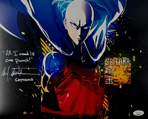 Max Mittelman Signed Photo Saitama One Punch Man Autograph Anime 11x14 ...