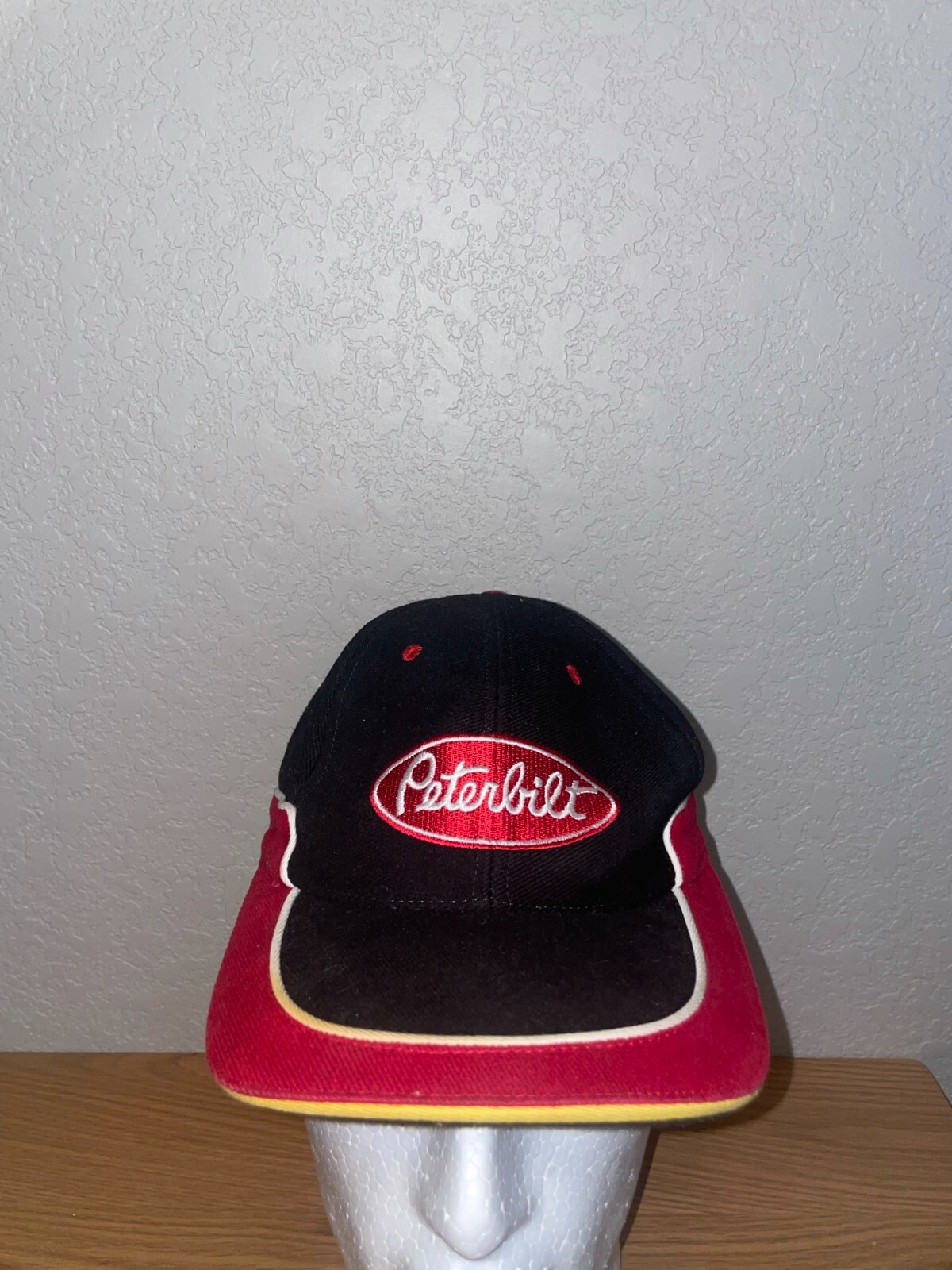 90s Vintage Peterbilt Trucking Trucker Red Hat Headwe… - Gem