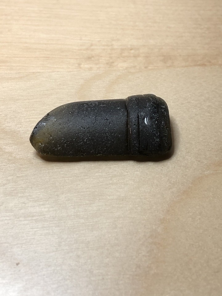 Rare Find! Black/Pirate Glass Bottle Top Surf Tumbled Olive Green Found ...