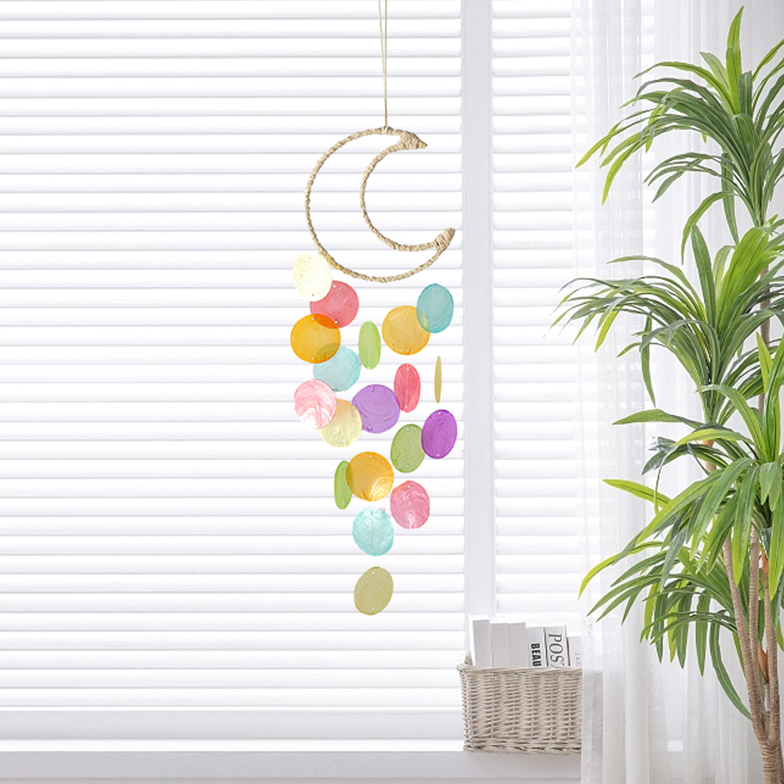 Wind Chime Eye-catching Decorate Shell Moon Dream Wind Chimes Handmade ...