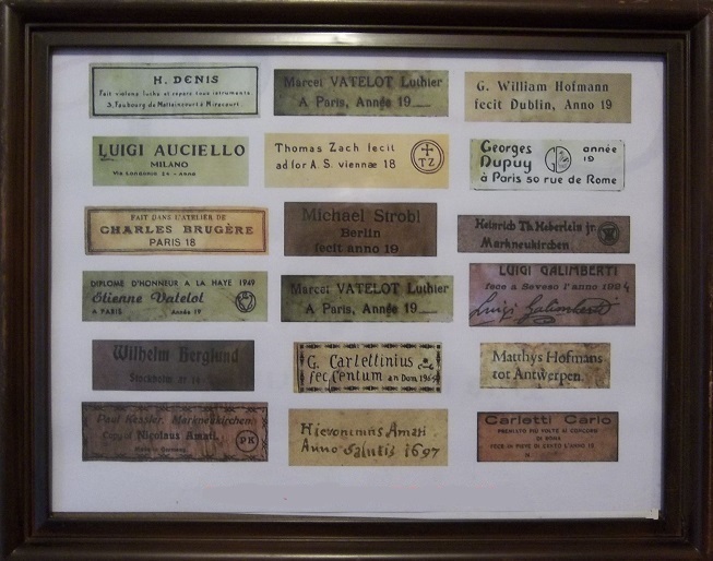 V106 Old Violin Fiddle Maker Labels Antique Copies Reproduction Set of ...