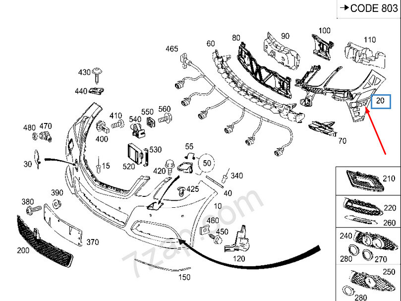 MERCEDES-BENZ E-CLASS W212 FRONT BUMPER RIGHT BRACKET A2128852965 NO🇺🇸 ...