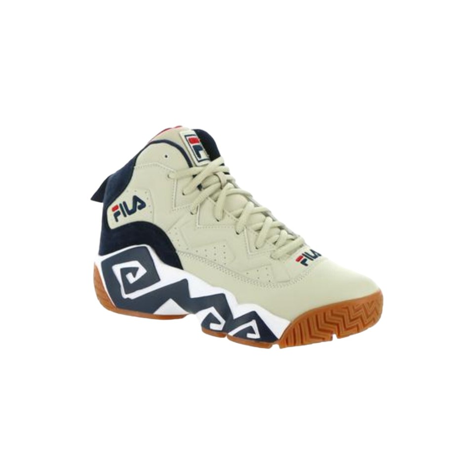 FILA Men's Mashburn MB Leather Basketball Sneaker Shoes Cream / Navy ...