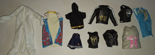 WWE Clothing Lot 10 Action Figure Shirts Pants Skirts Wrestling Mattel ...