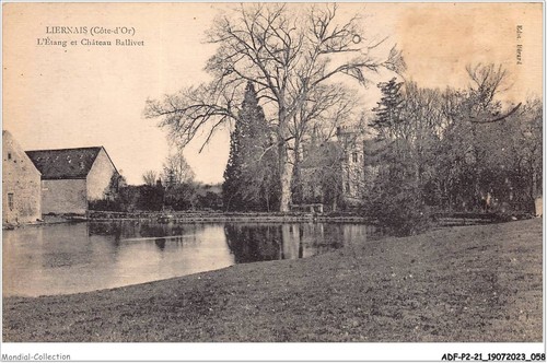 ADFP2-21-0128 - LIERNAIS - L'étang et château ballivet | eBay