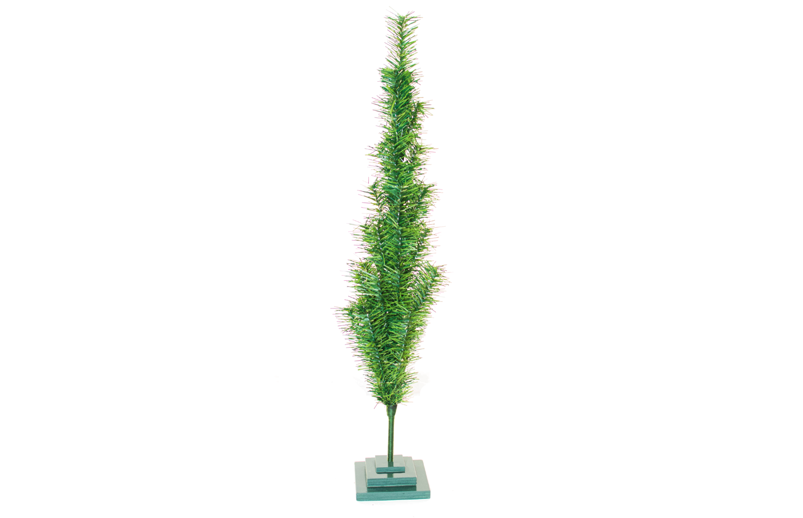 24'' Alpine Green Christmas Tree Tinsel Feather Style Holiday Tree 2FT ...